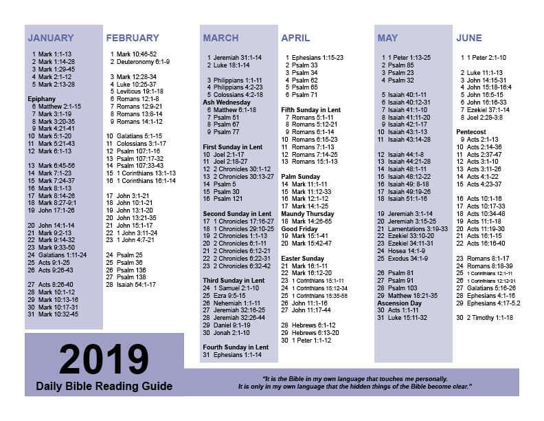 Bible Reading Guide Lutheran Bible Translators